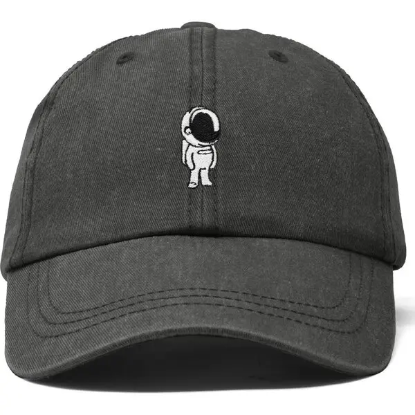 DALIX Astronaut Embroidered Cap - Washed Gray