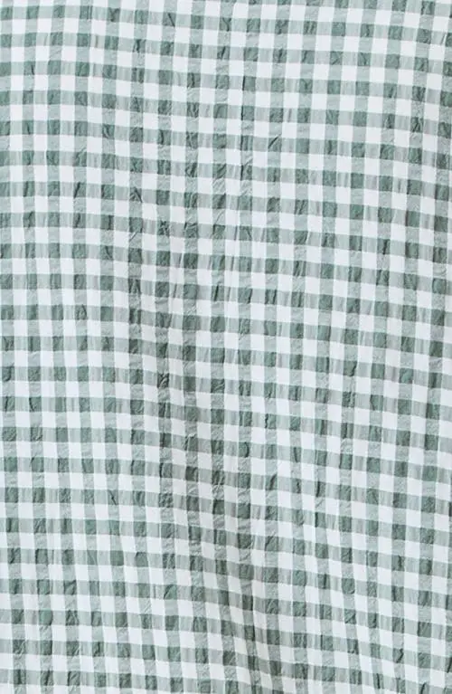 PAPINELLE Seersucker Gingham Cotton Blend Pajamas