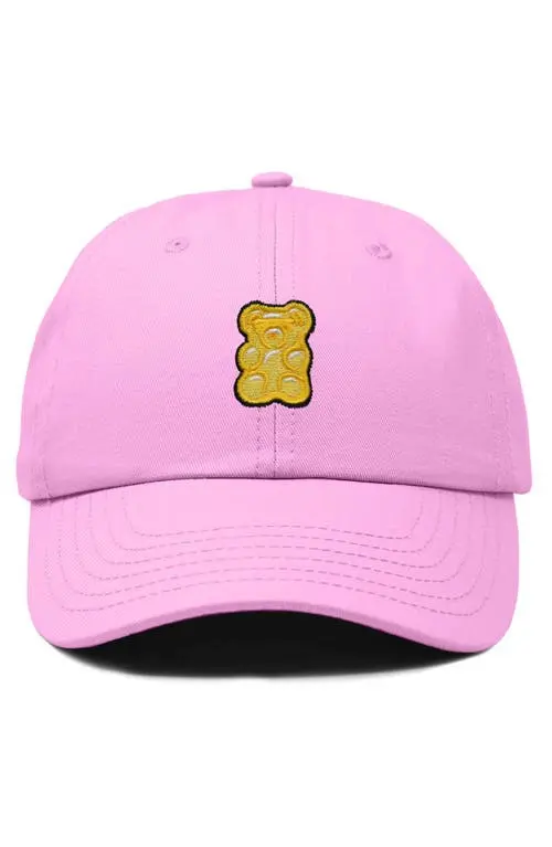 DALIX Gummy Embroidered Baseball Cap - Light Pink