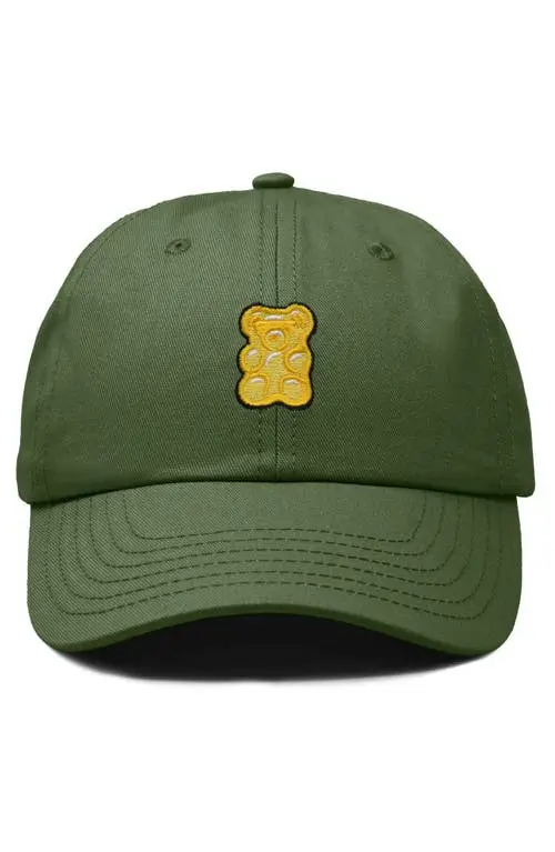 DALIX Gummy Embroidered Baseball Cap - Olive