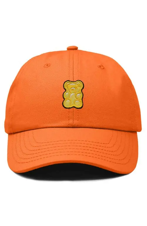 DALIX Gummy Embroidered Baseball Cap - Orange