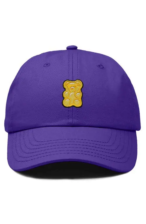 DALIX Gummy Embroidered Baseball Cap - Purple