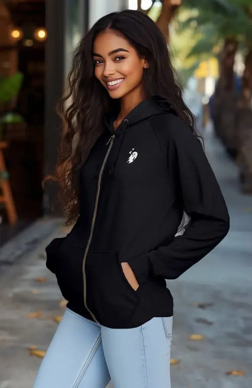 DALIX Zip Fleece Hoodie