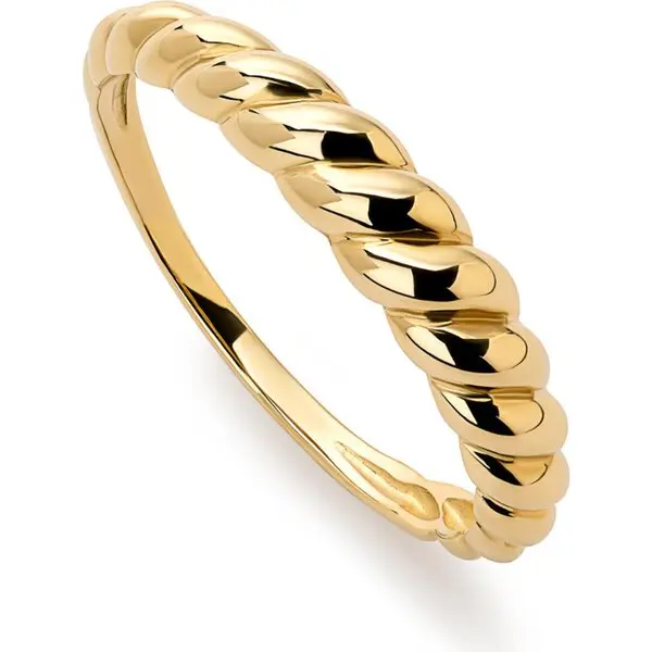 ANA LUISA Dome Rope Ring - Gold