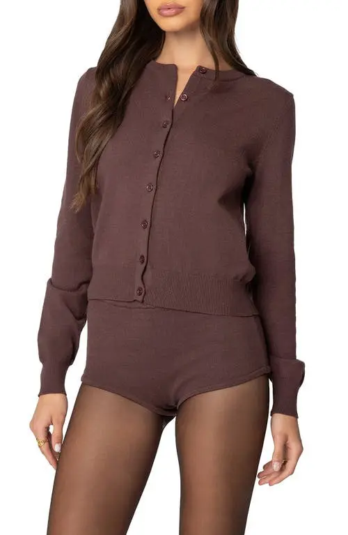 EDIKTED Ashlin Crewneck Cardigan