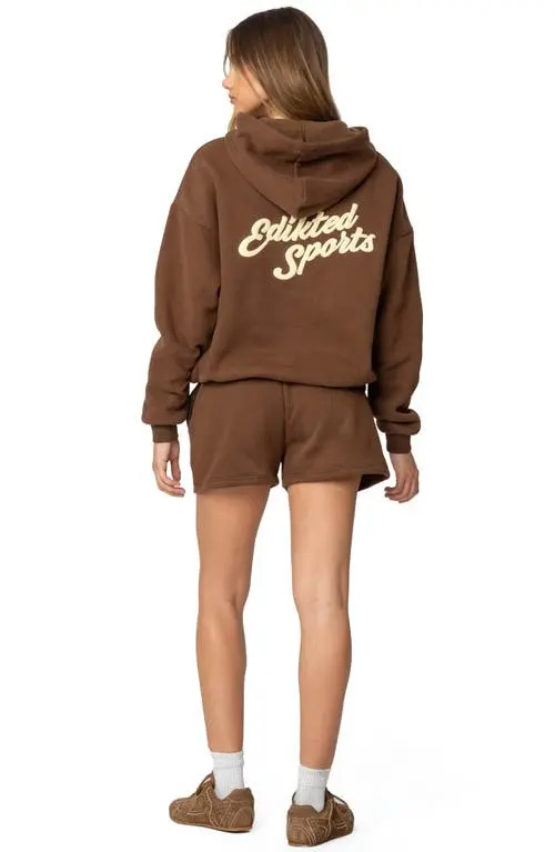 EDIKTED Relaxed Hoodie - Brown