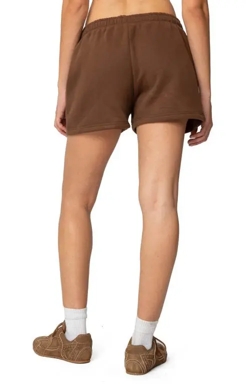 EDIKTED Relaxed-fit Sweat Shorts - Brown