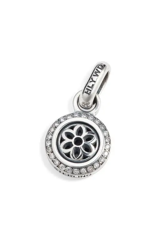 Good Art Hlywd Lotus Diamond Roselle Pendant - Silver/ White Diamond