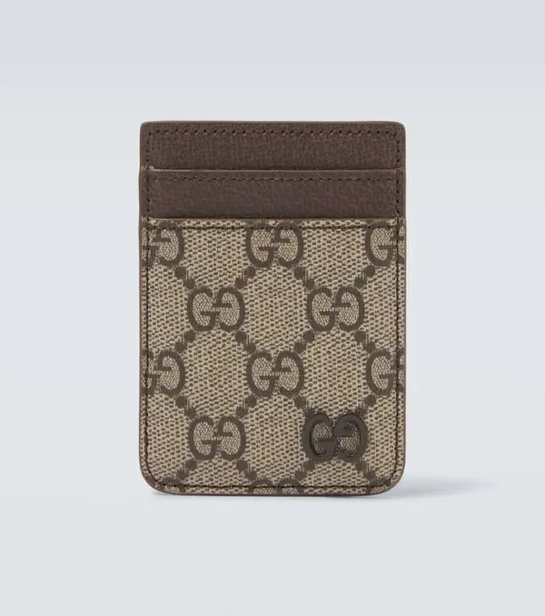 Gucci Gg Canvas Card Holder - Black