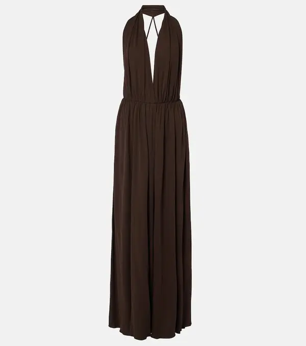 THE ROW Pharao Gathered Gown - Brown