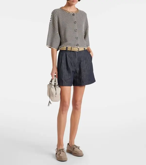 Brunello Cucinelli Denim Bermuda Shorts