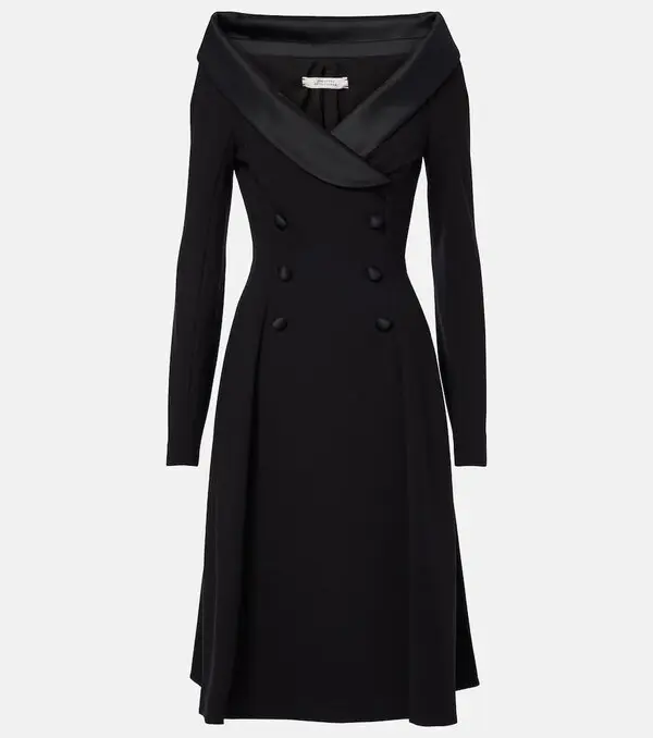 Dorothee Schumacher Off-shoulder Midi Dress - Black