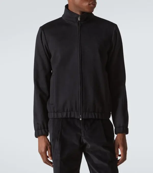 SAMAN AMEL Camillo Cashmere Bomber Jacket