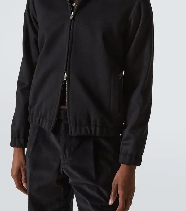 SAMAN AMEL Camillo Cashmere Bomber Jacket
