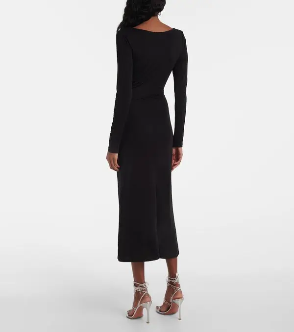 Staud Ruched Jersey Midi Dress