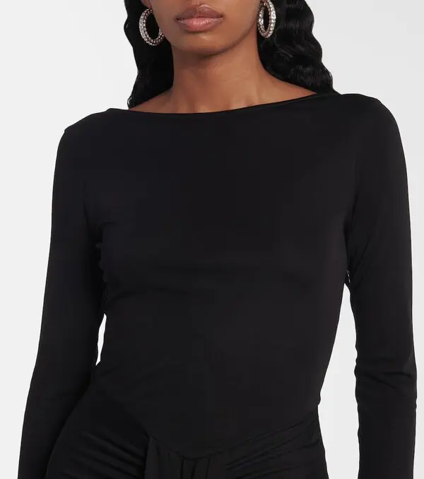 Staud Ruched Jersey Midi Dress