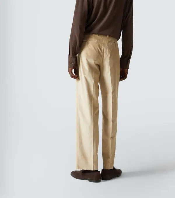 Canali Cotton Corduroy Straight Trousers