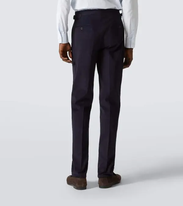 Thom Sweeney Double-breasted Brushed Cotton Suit