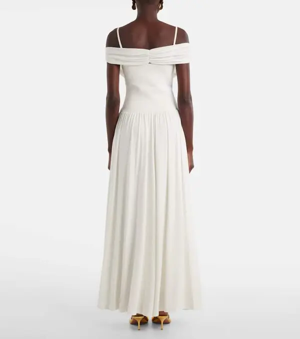 Simkhai Amarantha Draped Maxi Dress - White