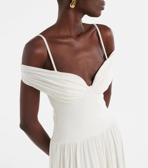 Simkhai Amarantha Draped Maxi Dress - White
