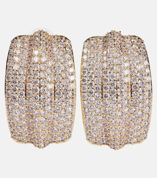 SELF-PORTRAIT Crystal-embellished Earrings - Gold