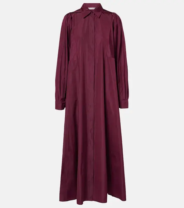 Max Mara Pucci Pleated Taffeta Maxi Dress