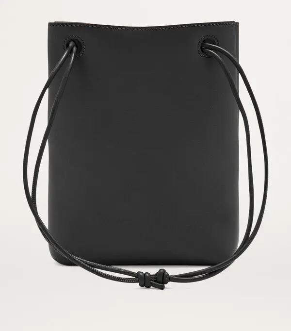Loewe Leather Pebble Pouch - Black