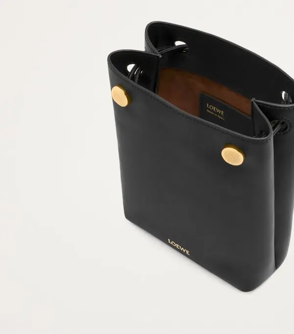 Loewe Leather Pebble Pouch - Black