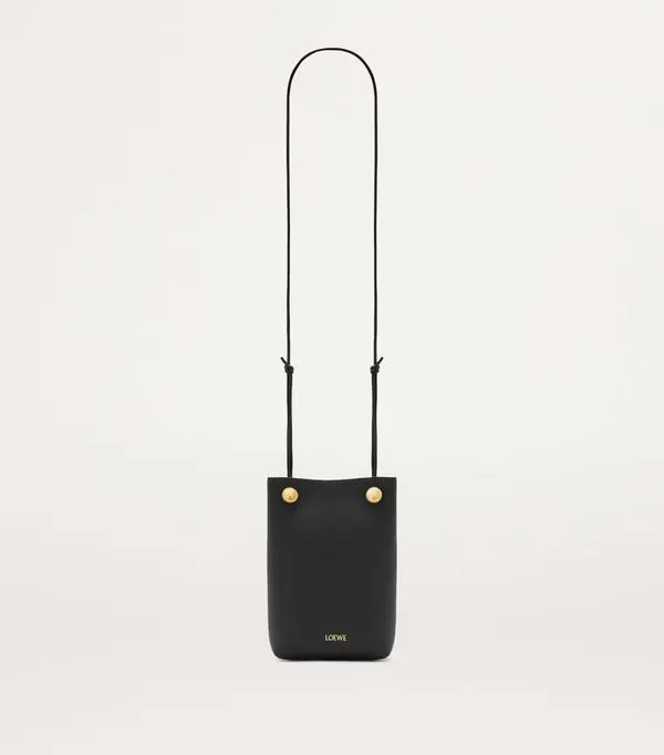 Loewe Leather Pebble Pouch - Black