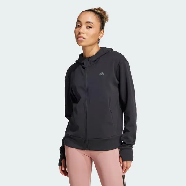 Adidas Designed 4 Training Full-zip Hooded Sweatshirt - Black