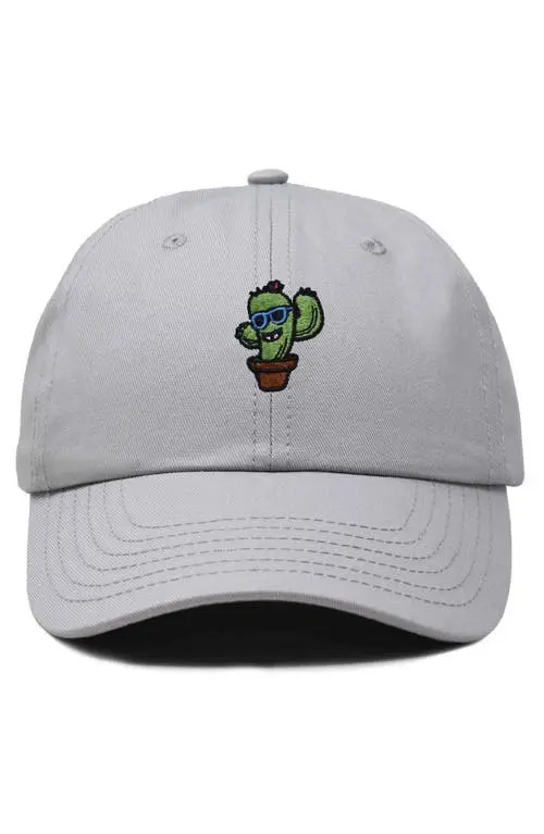 DALIX Cactus Embroidered Cap - Gray