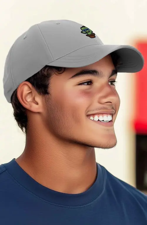 DALIX Cactus Embroidered Cap - Gray