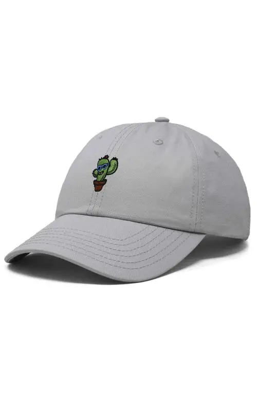 DALIX Cactus Embroidered Cap - Gray