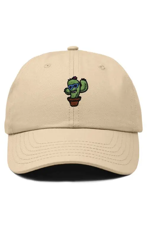 DALIX Cactus Embroidered Cap - Khaki