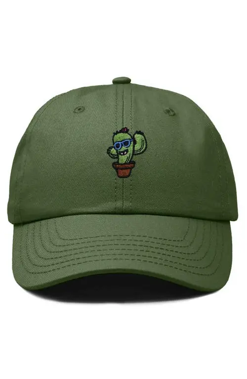 DALIX Cactus Embroidered Cap - Olive