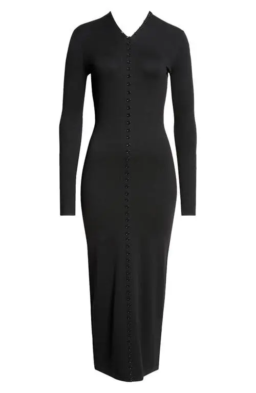 Alexander Wang Long Sleeve Knit Button-up Body-con Dress