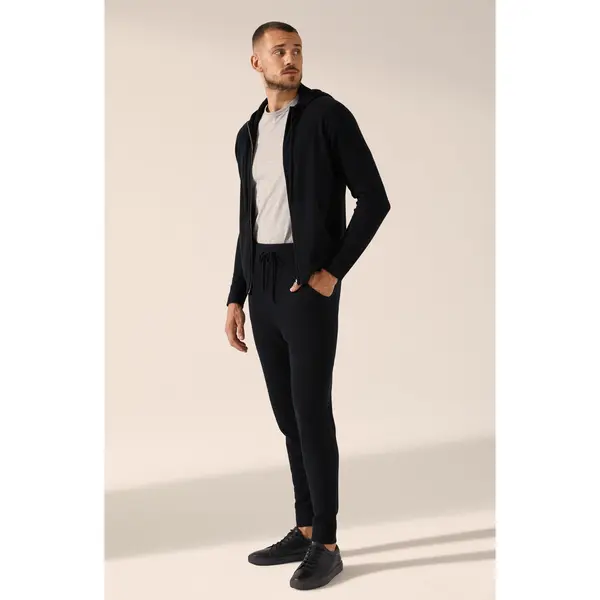 ITALIC Tyler Cashmere Zip Hoodie - Black
