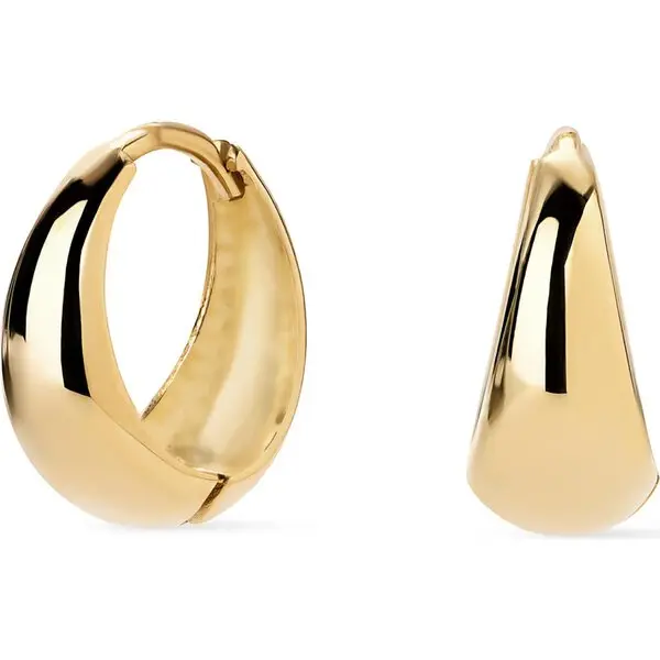 ANA LUISA Solid Tapered Mini Huggie Hoop Earrings - Gold