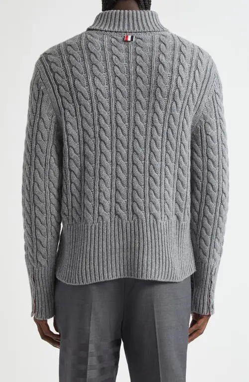 Thom Browne Classic Cable Knit Cashmere Turtleneck Sweater