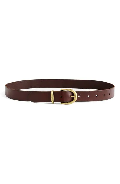 Madewell Classic Leather Belt - Cherry Wood