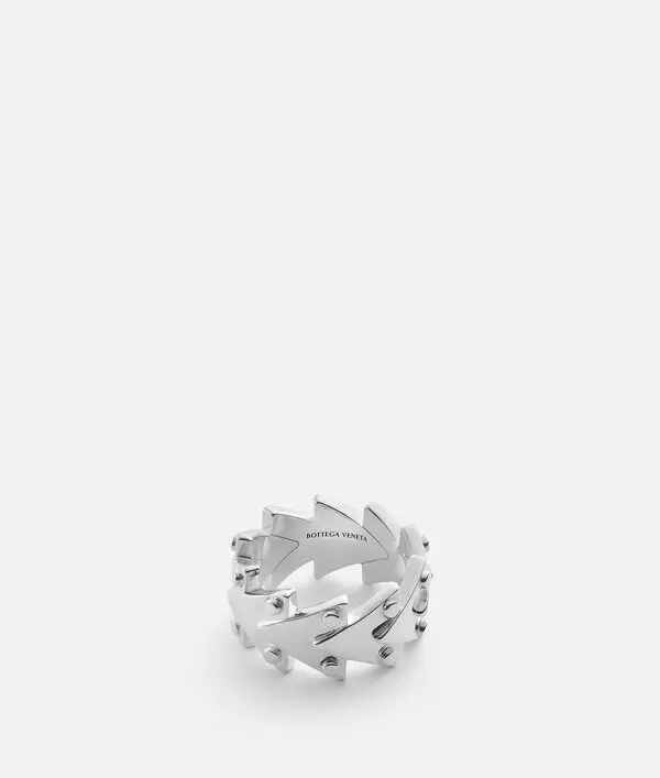 BOTTEGA  VENETA Rivet Band Ring - Silver