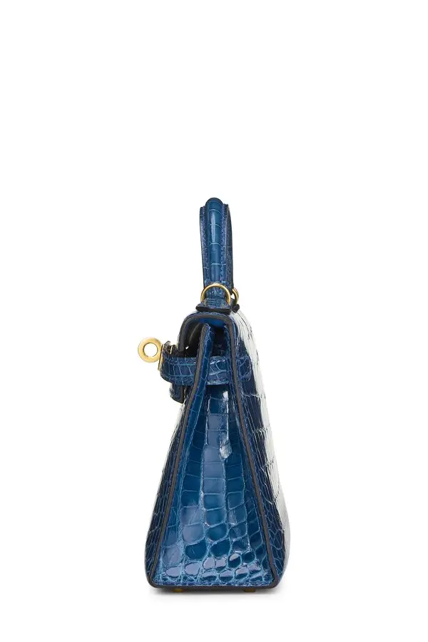Hermès Kelly Sellier Mini Bag Alligator - Blue