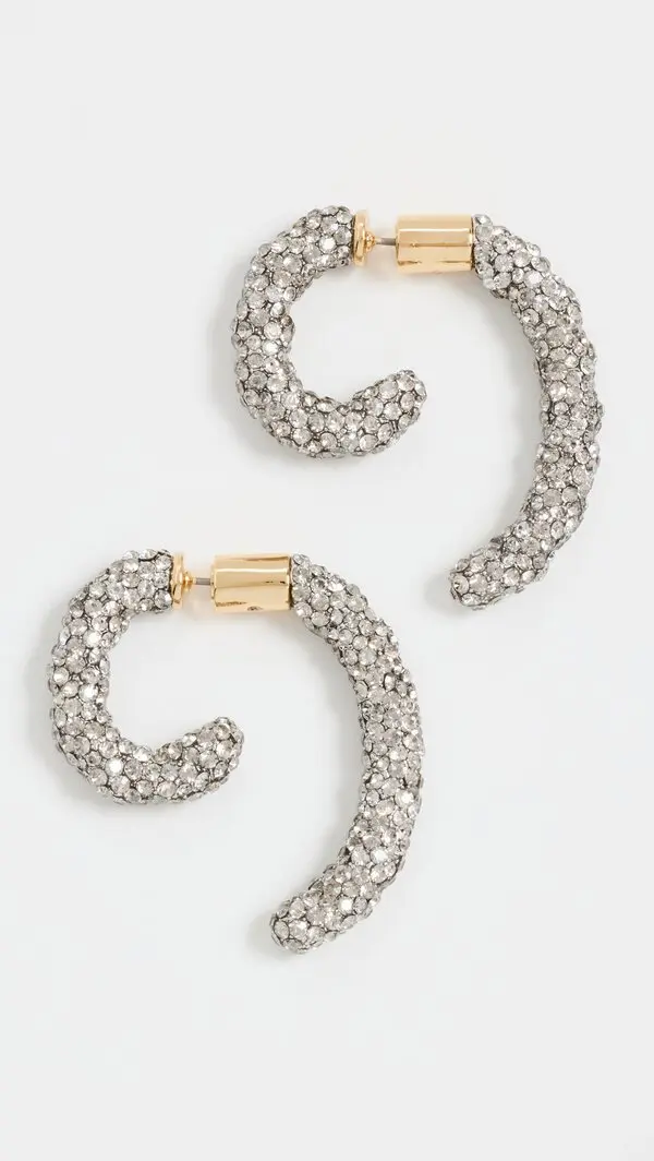 Demarson Luna Braided Pave Earrings
