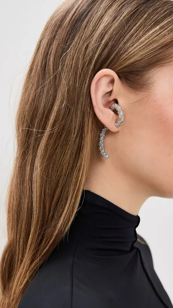 Demarson Luna Braided Pave Earrings