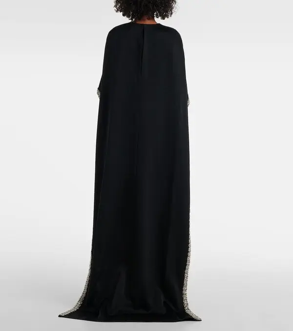 Roland Mouret Embellished Satin Crêpe Gown - Multicoloured