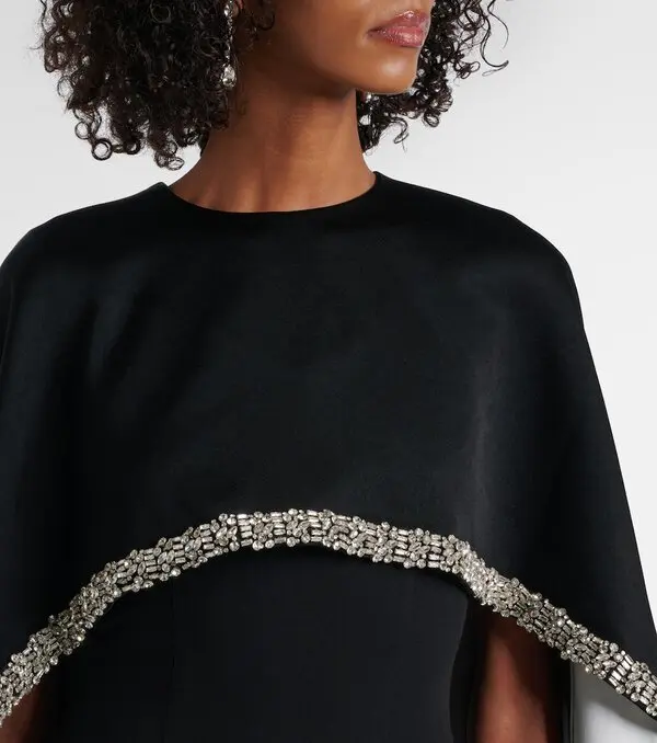Roland Mouret Embellished Satin Crêpe Gown - Multicoloured