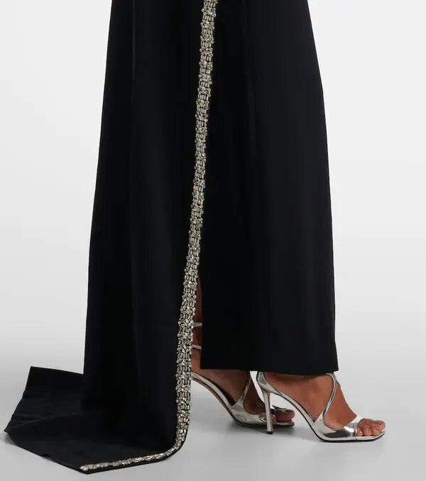 Roland Mouret Embellished Satin Crêpe Gown - Multicoloured
