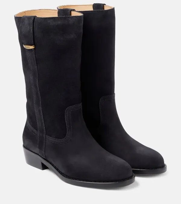Isabel Marant Étoile Heikee 35 Suede Ankle Boots - Black