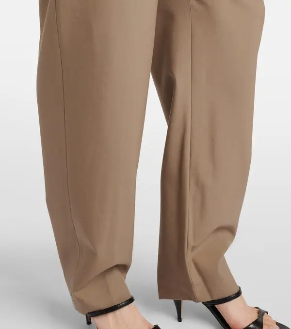 RÓHE High-rise Barrel-leg Trousers - Brown