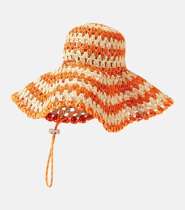 ALEMAIS Alémais Flame Raffia Sun Hat